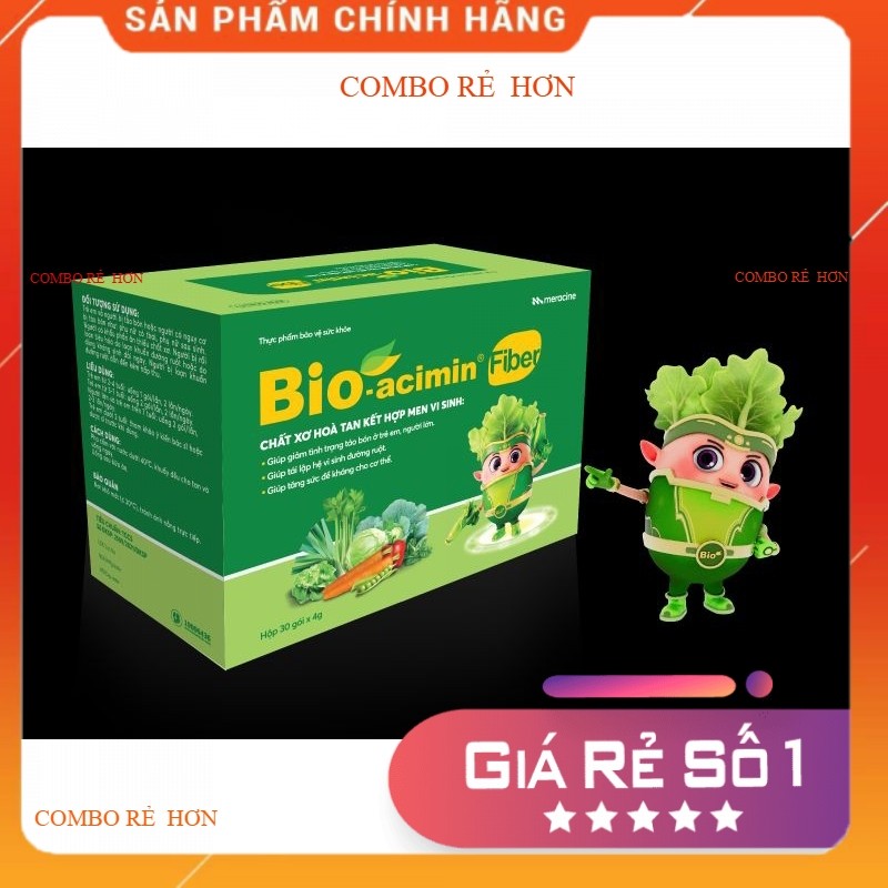 COMBO 2 HỘP Bioacimin FIBER và BIOACIMIN GOLD tăng hấp thu giảm táo bón ...