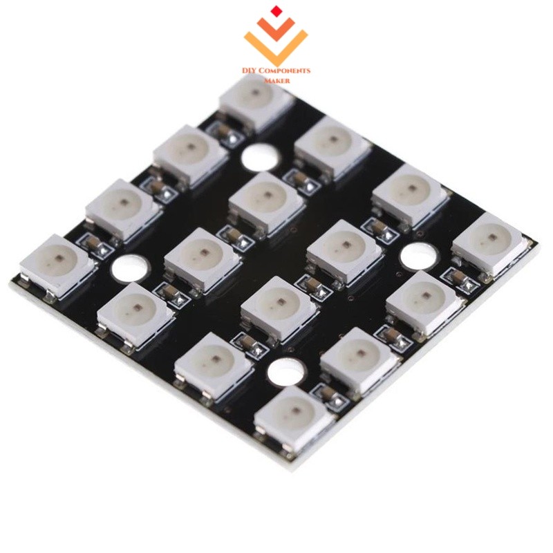 WS2812B 4 * 4 16-Bit Full Color 5050 RGB Đèn LED Bảng Điều Khiển WS2812 ...