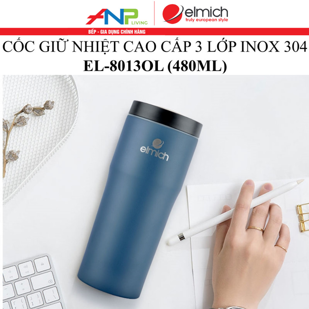 Cốc Giữ Nhiệt Elmich EL-8013OL (Dung Tích 480ml, Chất Liệu Inox 304, Giữ Nhiệt 3 Lớp) | Shopee ...