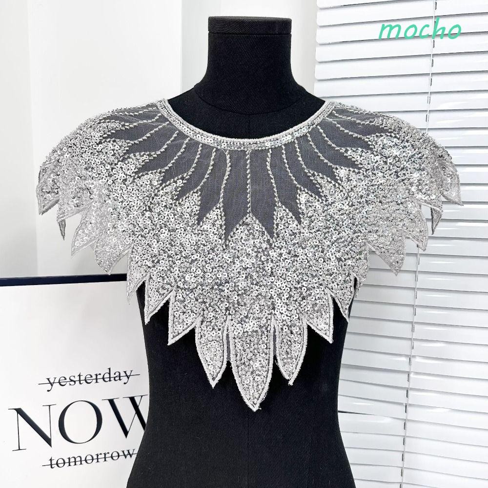 MOCHO Kim Sa Lấp Lánh Cổ Ren Tinh Tế, Cổ Giả Đính Đính Hạt DIY Thủ Công ...
