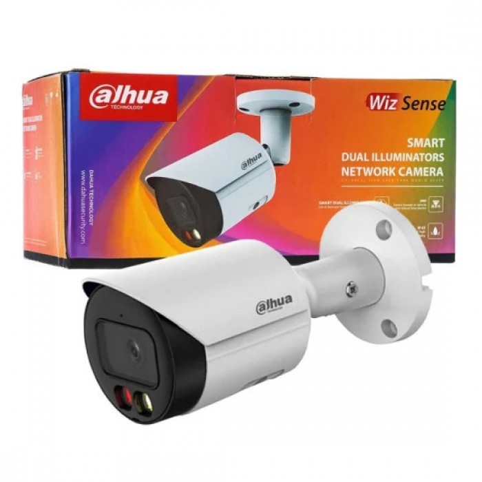 Camera IP DAHUA DH-IPC-HFW2449S-S-IL Full-color 4MP Đèn Led và hồng ngoại 30M, hỗ trợ cấp nguồn ...