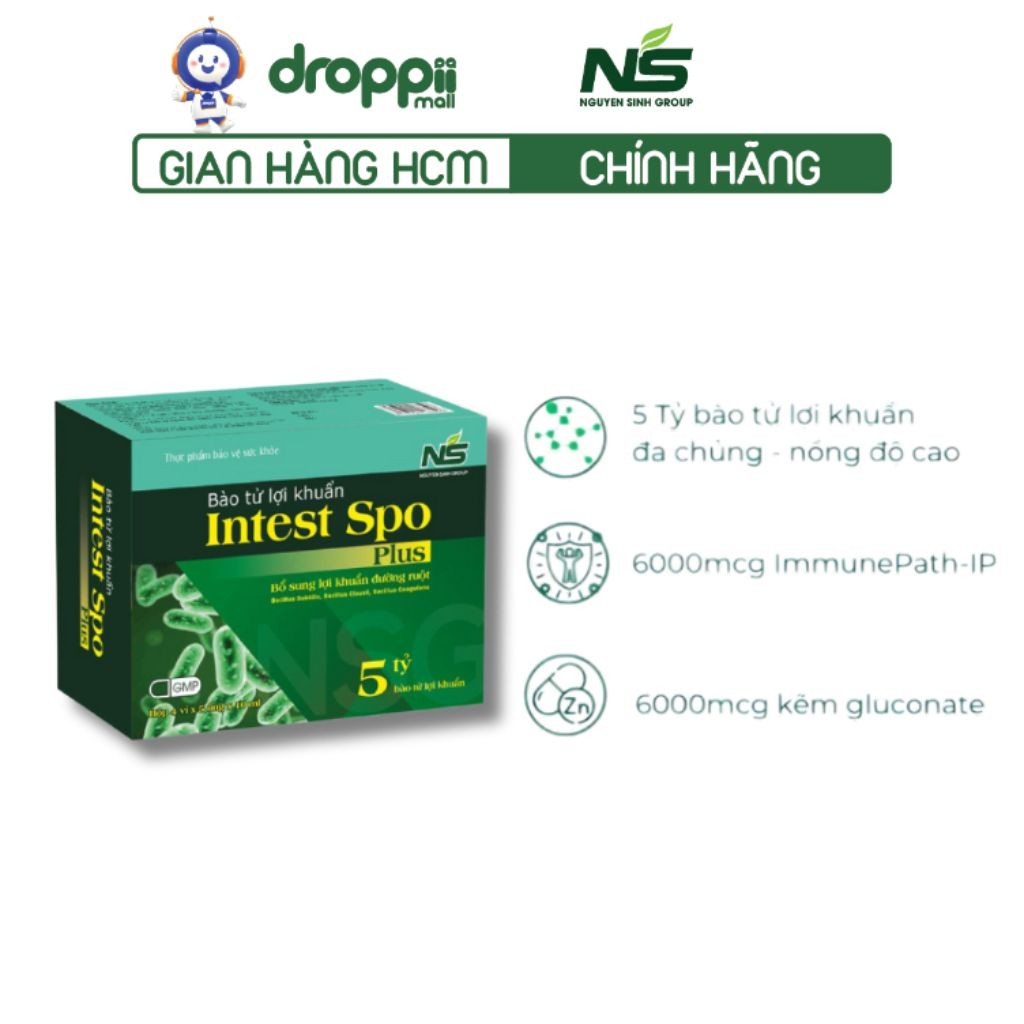 Bào tử lợi khuẩn Intest Spo Plus bổ sung 5 tỷ bào tử lợi khuẩn cho ...