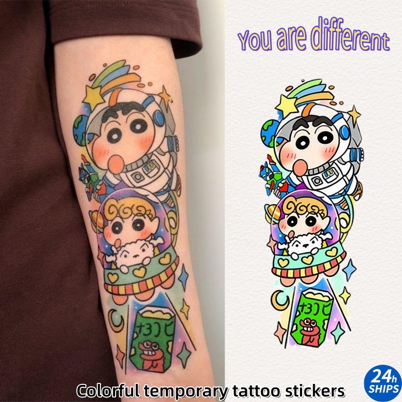 Crayon Shin chan Họa Tiết Hình Xăm Cô Gái Dễ Thương Cánh Tay Hình Xăm ...