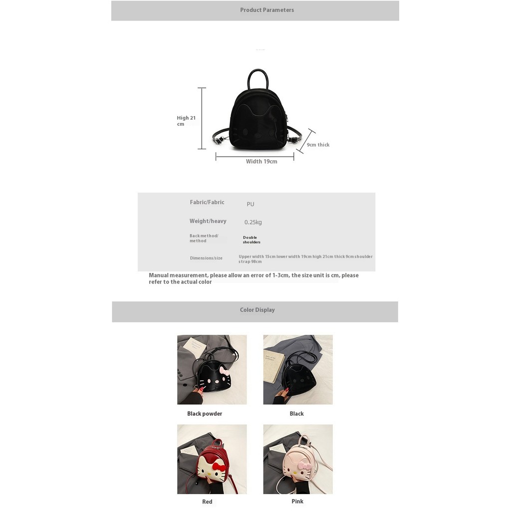 Babi Mami Mini Ba lô Kitty dễ thương Ba lô du lịch phù hợp thời trang ...