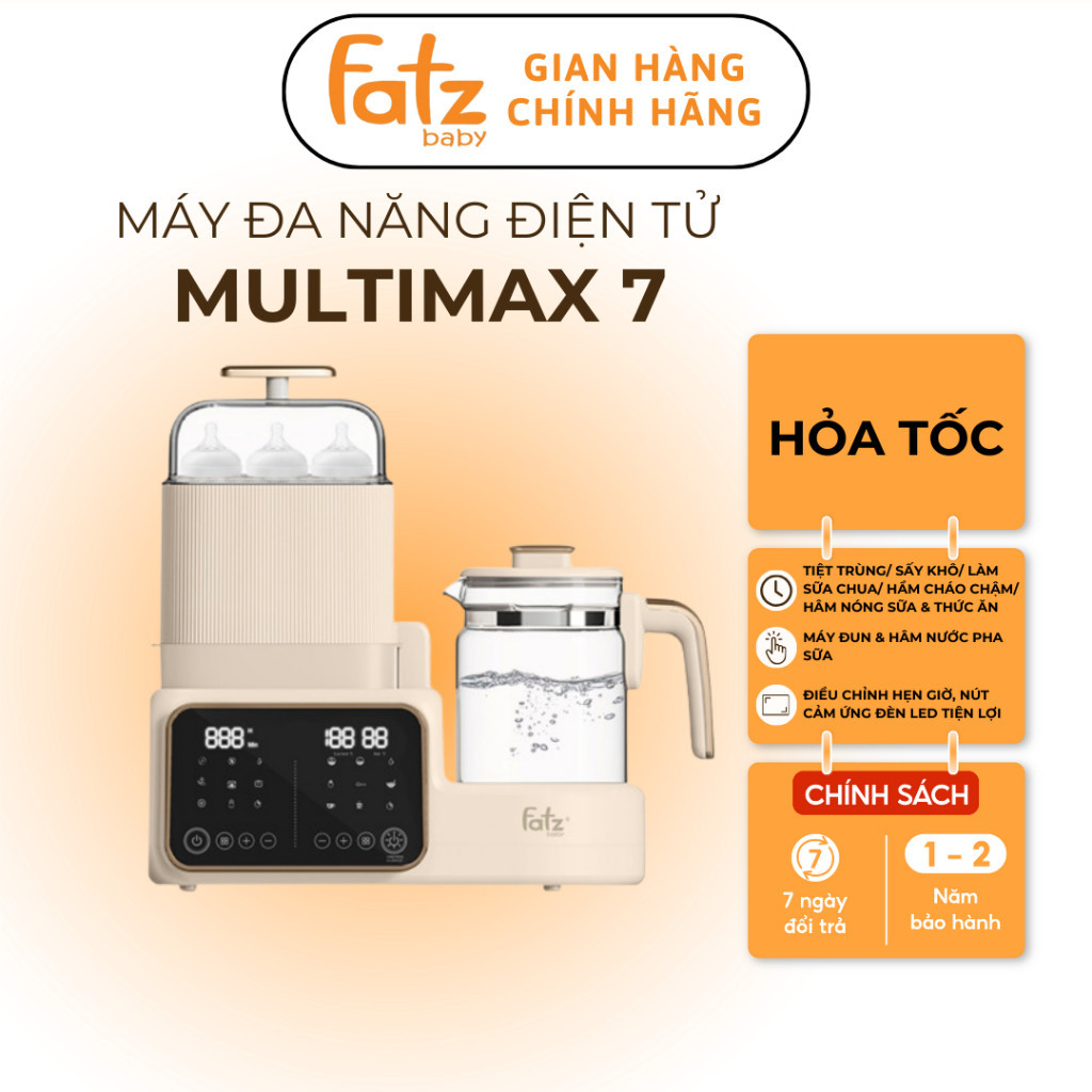 [MỚI] Máy Tiệt Trùng Sấy Khô, Hâm Sữa, Đun Nước Đa Năng FATZ BABY MULTIMAX 7 - BẢO HÀNH CHÍNH ...