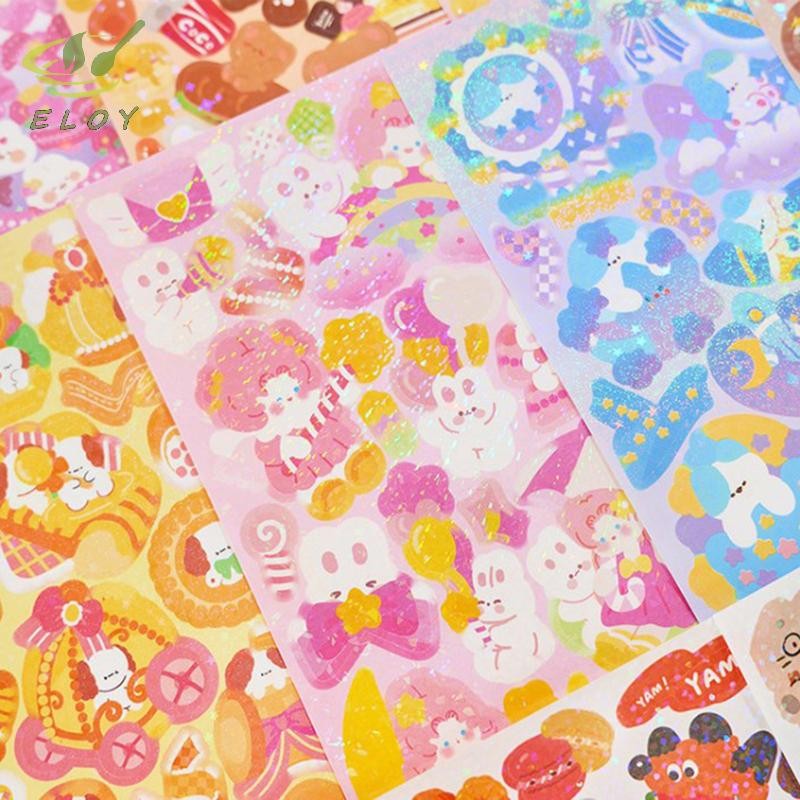 [ELOY] 10 Miếng Dán Gói Kawaii Laser Dễ Thương Dán DIY Hàn Quốc Dán ...