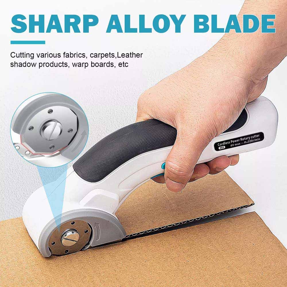 Electric Scissors Cordless Rotary Cutter Leather Fabric Carpet ...