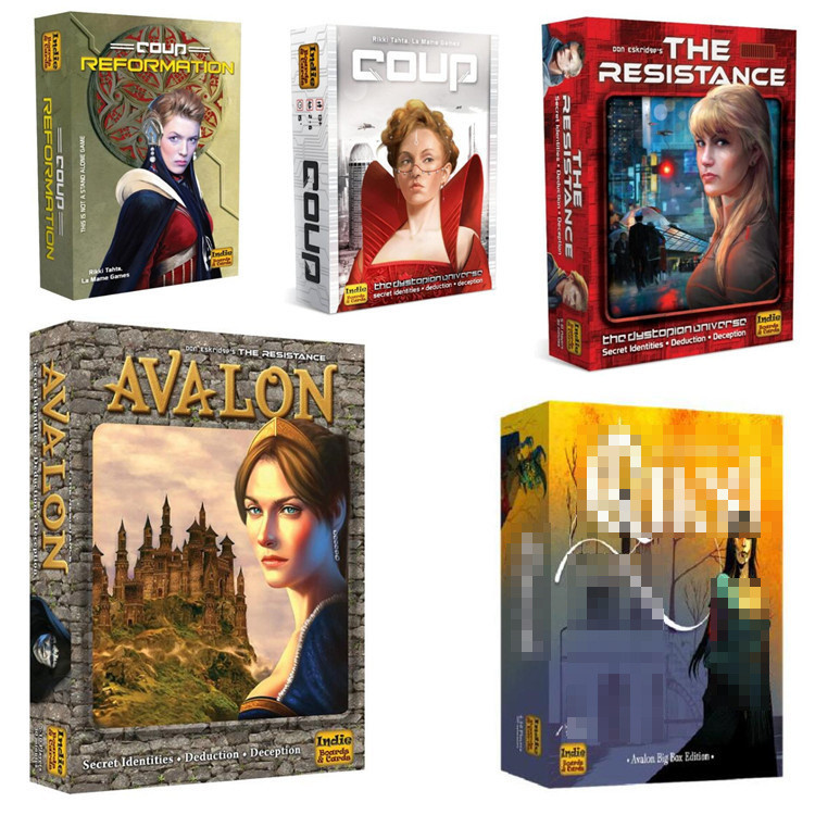 [Giao hàng 24 giờ] Trò chơi bài Trò chơi bàn tiếng Anh Avalon Chống Coup Avalon Indie Quest Full ...