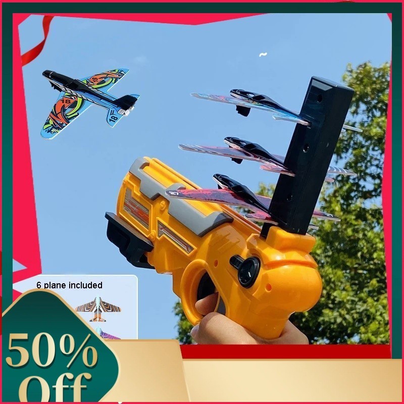 Airplane Launcher Bubble Catapult With 6 Small Plane Toy Funny Airplane ...
