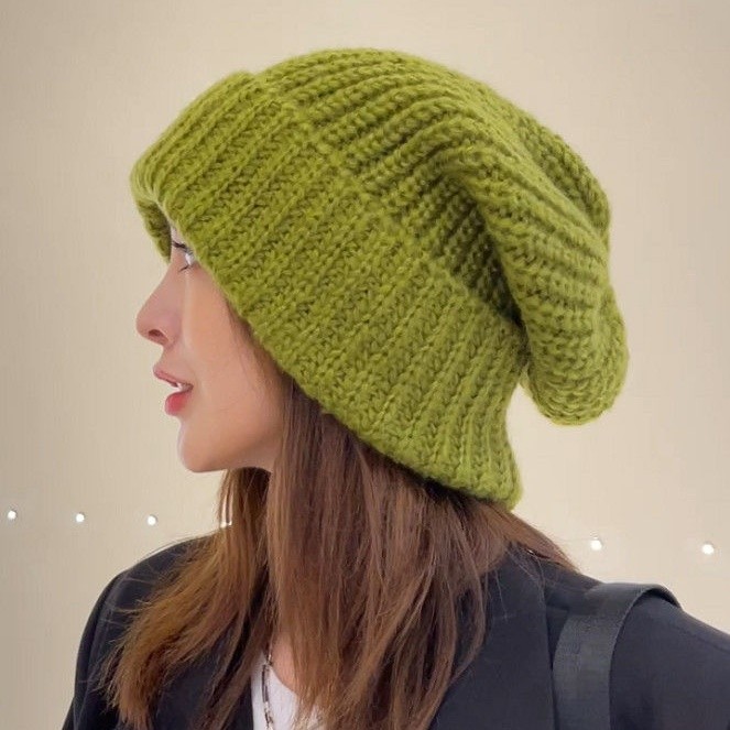 Cold Hat Thick Warm Men's and Women's Wool Hats Hat Versatile Winter ...