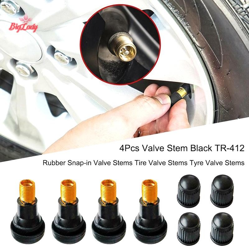 Biglady 4 TR412 Chrome Hợp Kim Không Ống Cao Su Bánh Xe Lốp Van Cho Ô Tô Xe Máy Mới | Shopee ...