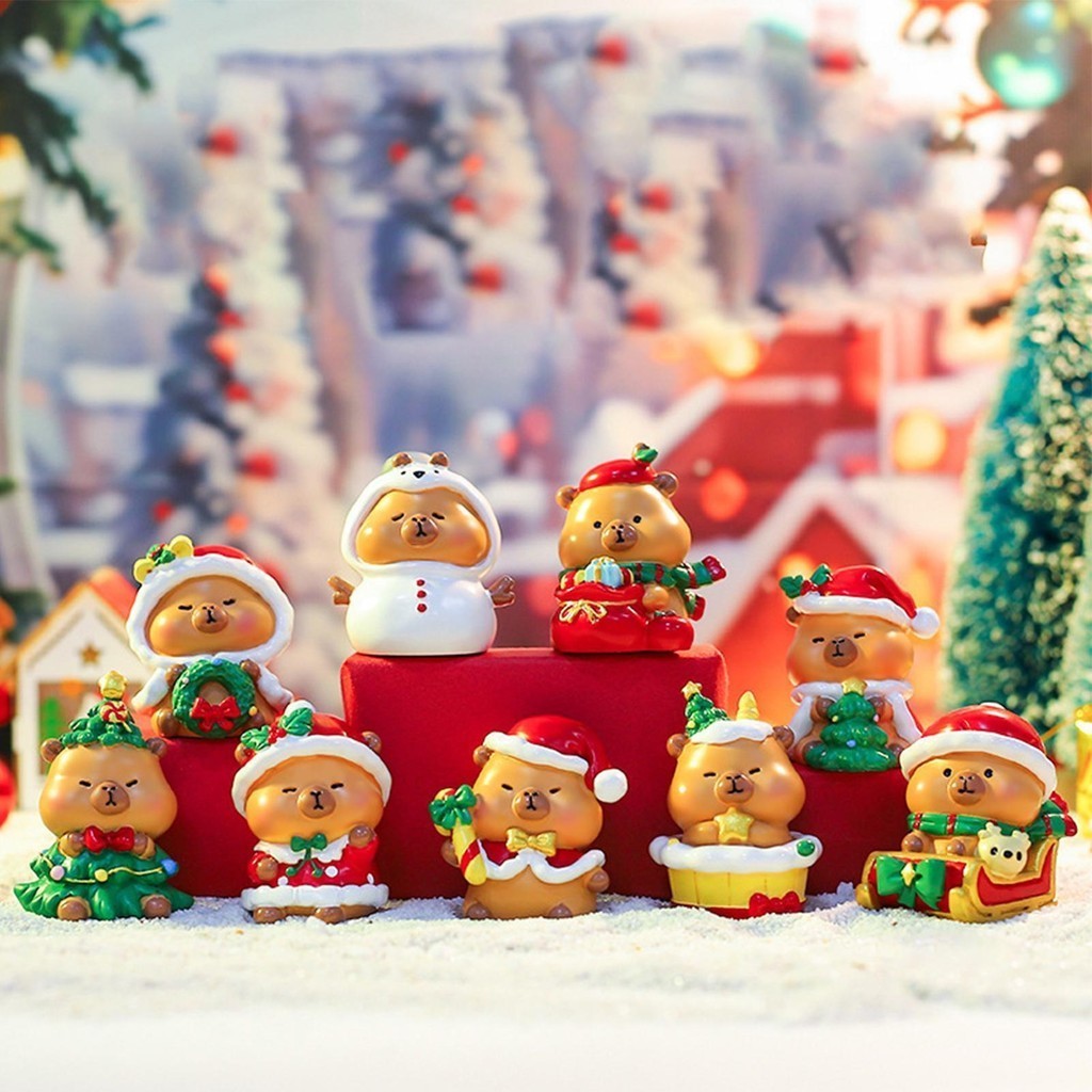 [BLIND BOX] capybara 1 mô hình ngẫu nhiên chủ đề giáng sinh , trang trí ...