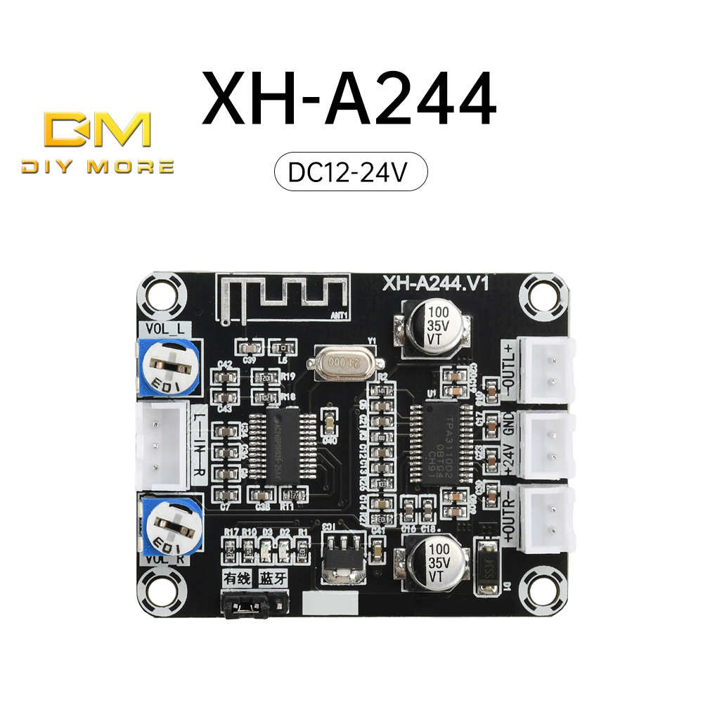 Diymore XH-A244 DC12-24V Mô-đun khuếch đại âm thanh đa năng TPA3110D2 Bảng khuếch đại kỹ thuật ...