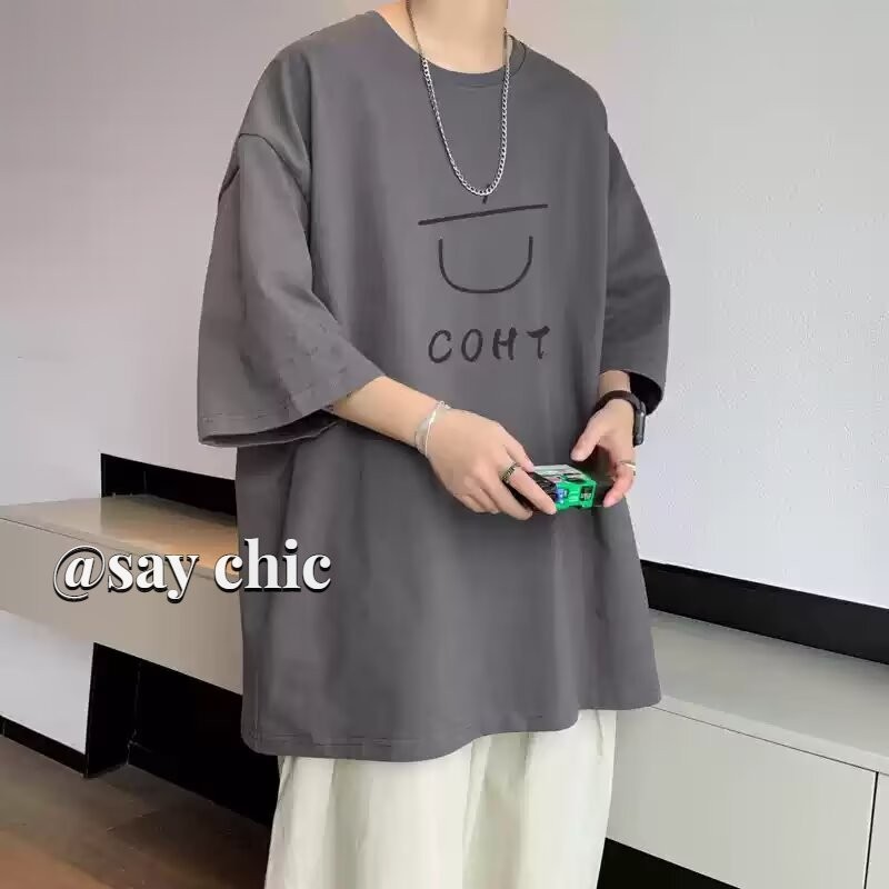 SAY CHIC Áo thun ngắn tay đường phố cao cấp Mỹ dành cho nam nửa tay ...