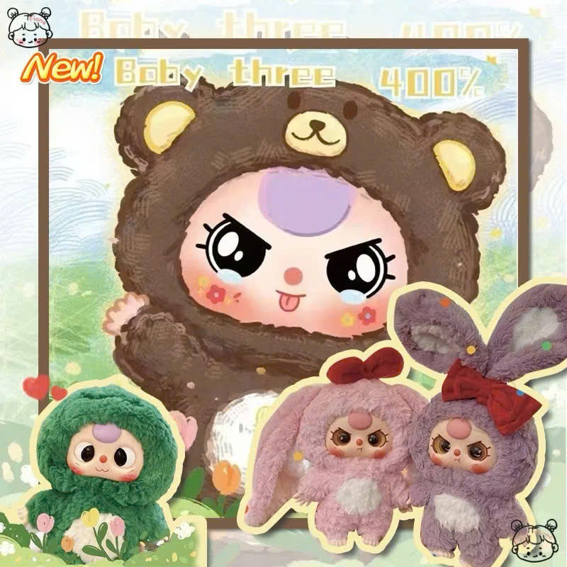 1 Hộp mù baby three phiên bản đặc biệt 400% siêu to mềm dễ thương BLIND ...