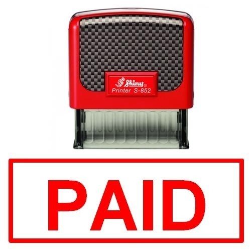 Con dấu, đóng mộc, đóng dấu Stamp PAID Shiny s222 kích thước 38x14mm ...