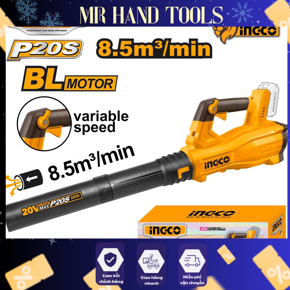 Máy thổi bụi / thổi lá dùng pin INGCO 20V CABLI20428 ( Động Cơ Ko Chổi Than ) | Shopee Việt Nam