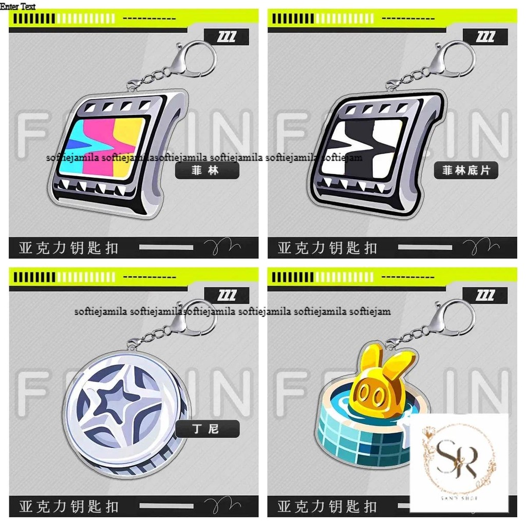 New Game Zenless Zone Zero pixel Keychain Hoshimi Miyabi Von Lycaon ...