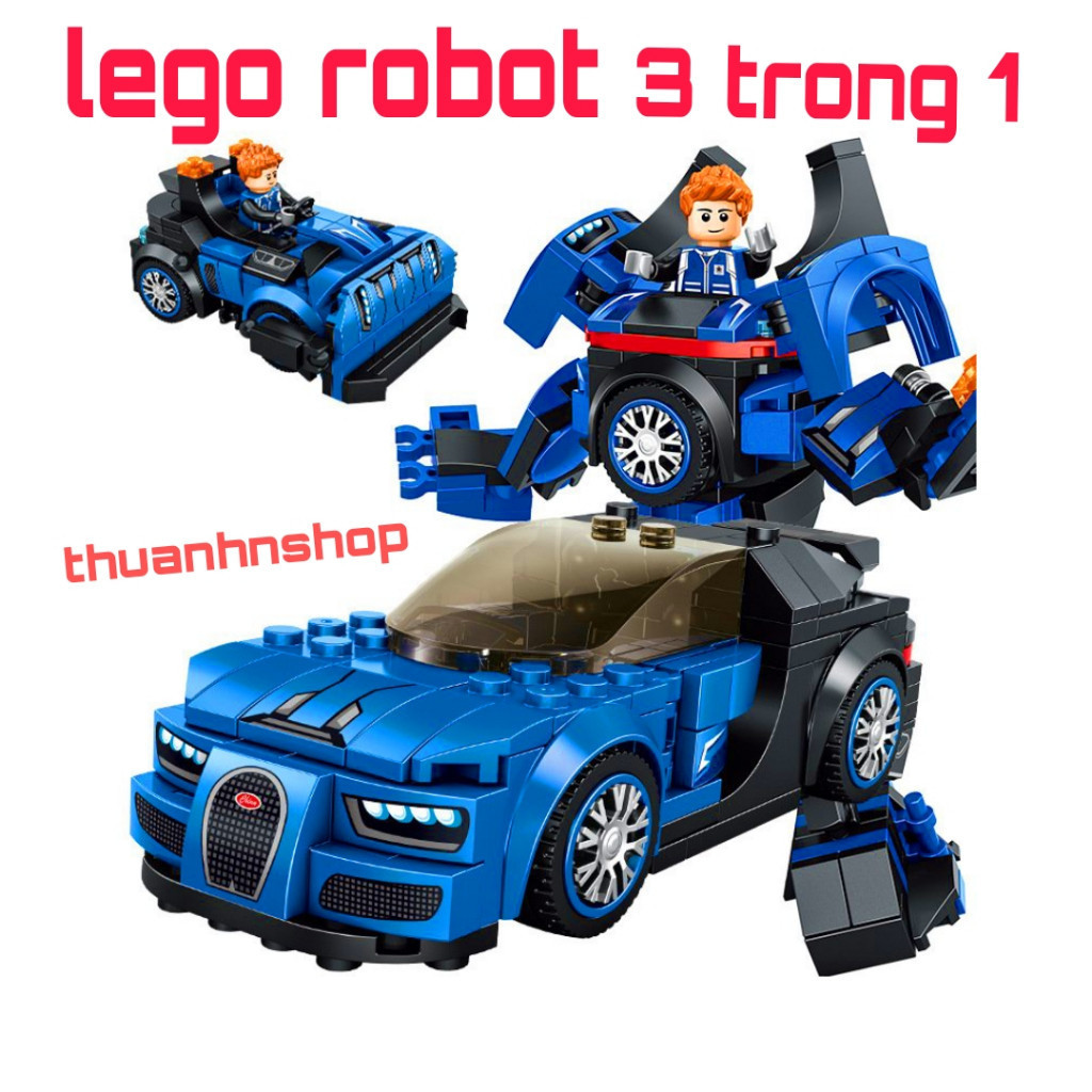 M15 Đồ chơi Mô hình lắp ráp 3 trong 1, Robot biến hình siêu Xe oto ...