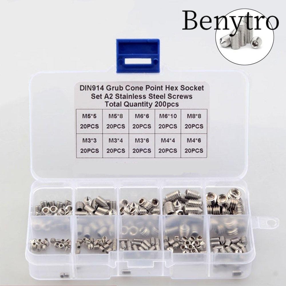 BENYTRO 200 Chiếc Allen Head Ổ cắm lục giác Grub, Thép không gỉ 304 M3 ...