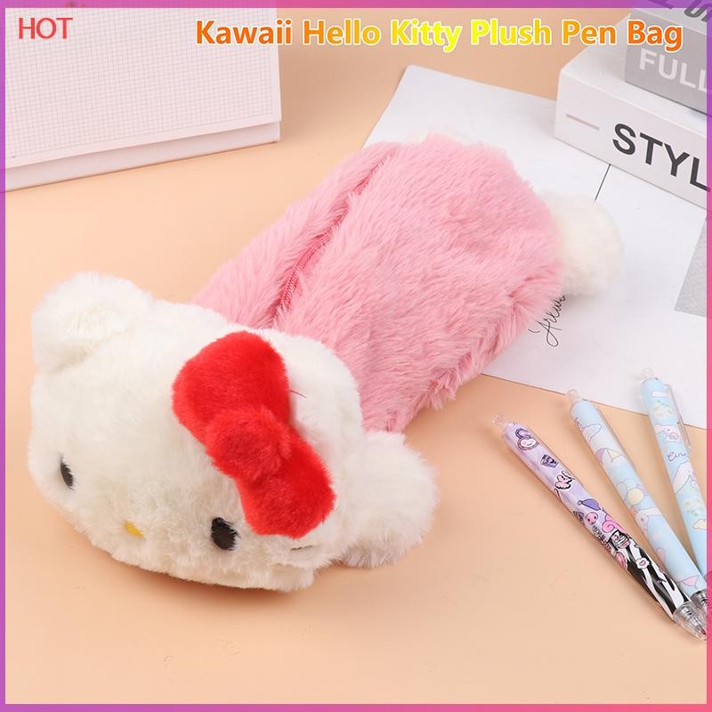 Mới Kawaii PinkHello Kitty Sang Trọng Hộp Đựng Bút Sanrio KT Cat Pen Túi Dung Tích Lớn Văn Phòng ...