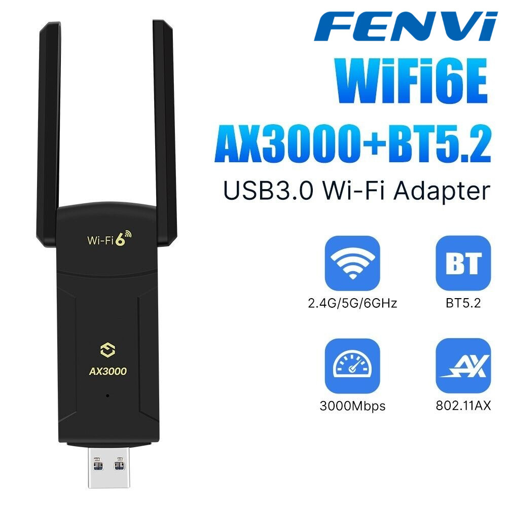 Bộ Thu Wifi FENVI WiFi 6 AX3000 USB3.0 Wilreee Card MT7921AU Gaming USB ...