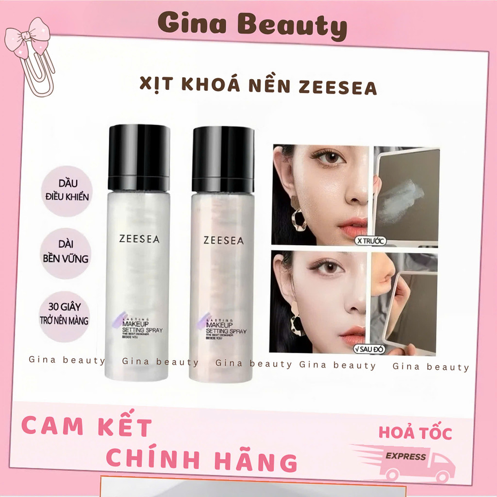 [ZEESEA] Chai Xịt Khoá Nền Trang Điểm ZEESEA Tạo Hiệu Ứng Bóng Trong Thời Gian Dài Quyến Rũ 50ml ...