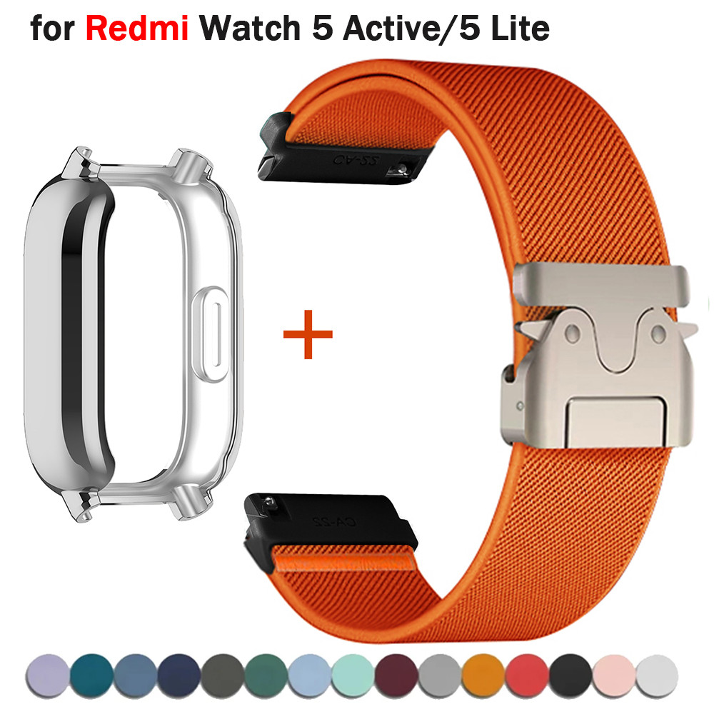 Ốp lưng + Dây đeo Nylon cho Redmi Watch 5 Activee Full Cover Màn hình ...