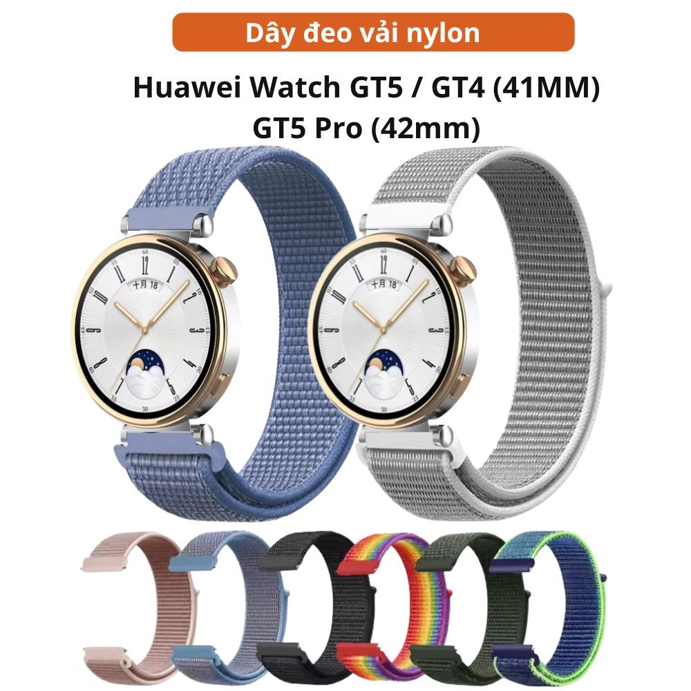 Dây đeo vải Nylon Huawei Watch GT4 41mm,GT5 41MM, GT5 PRO 42MM (18MM ...