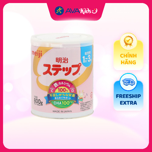 Sữa bột nội địa Nhật Meiji Step Milk có muỗng 800g (1 - 3 tuổi) - Hàng ...