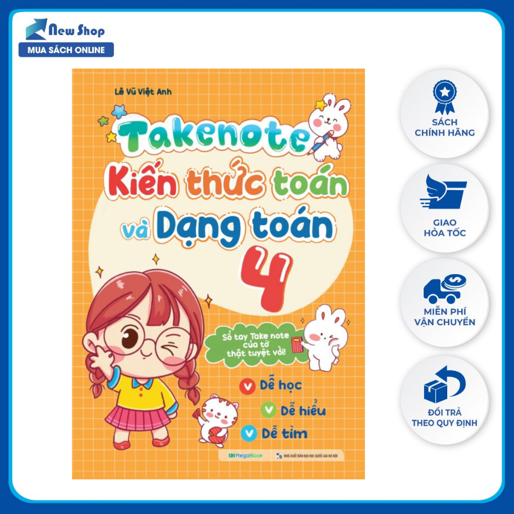 Sách - Take Note - Kiến Thức Toán Và Dạng Toán 4 - MEGA | Shopee Việt Nam