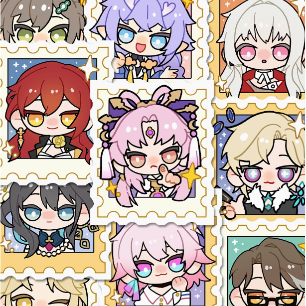 [Chống nước] Sticker HSR Honkai Star Rail tem chibi 50 miếng | Shopee ...