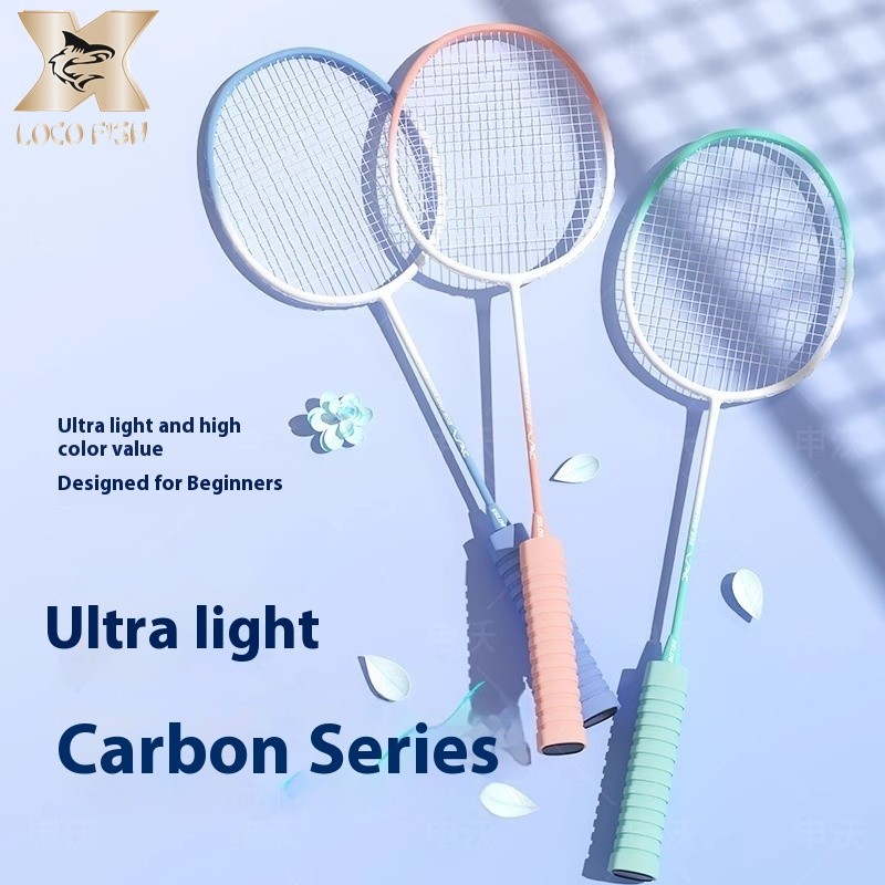 Bộ Vợt Cầu Lông Sợi Carbon Siêu Nhẹ LOCO FISH Dành Cho Người Mới Bắt ...