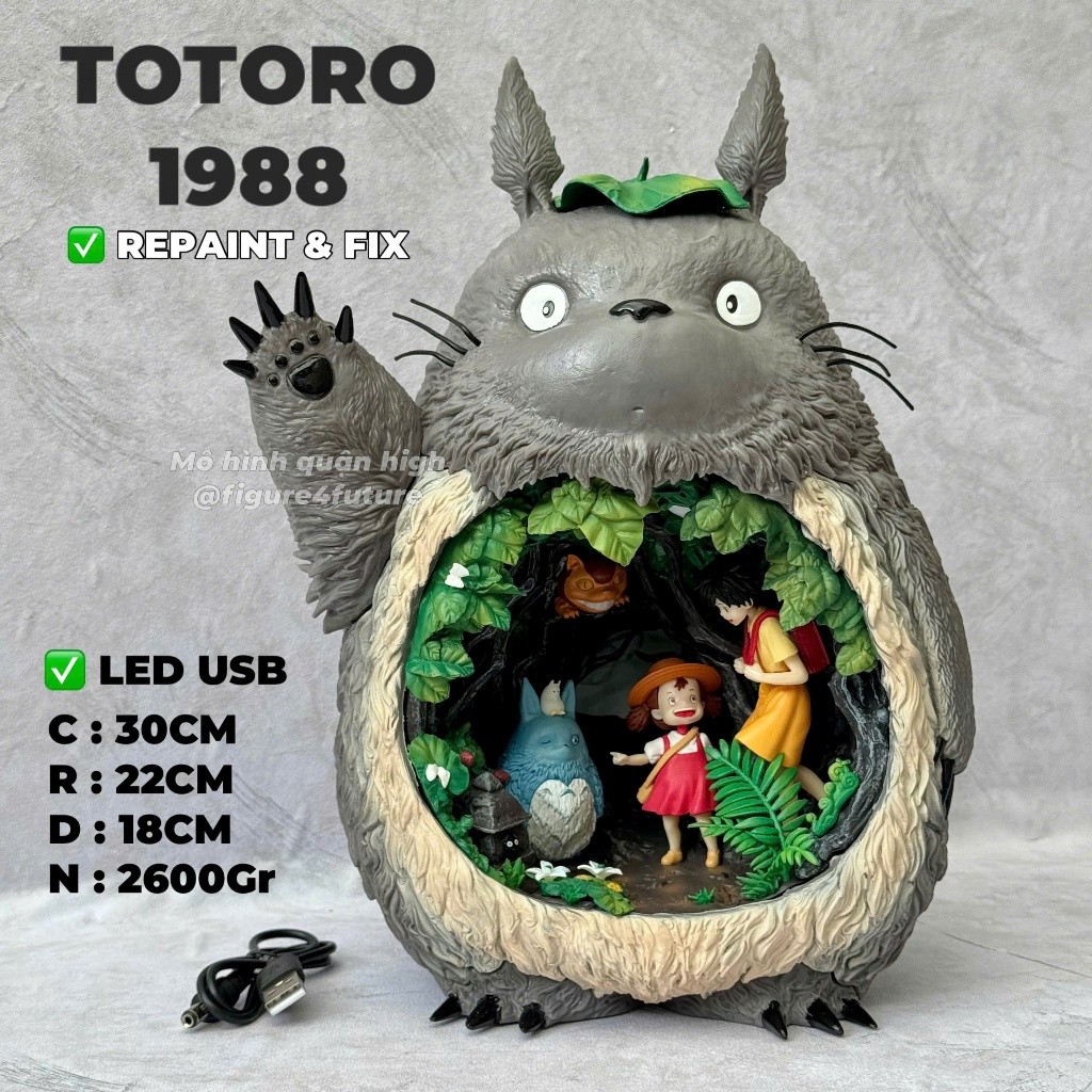 (TOTORO - 30CM - LED) Mô hình Totoro có đèn LED cực đẹp - Totoro 1988 ...