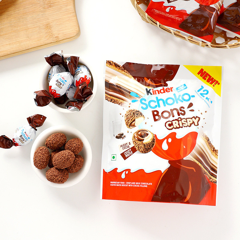 Ấn Độ Nhập Khẩu Kinder Chocolate Crispy Ball Cocoa Cream Sandwich Wafer ...