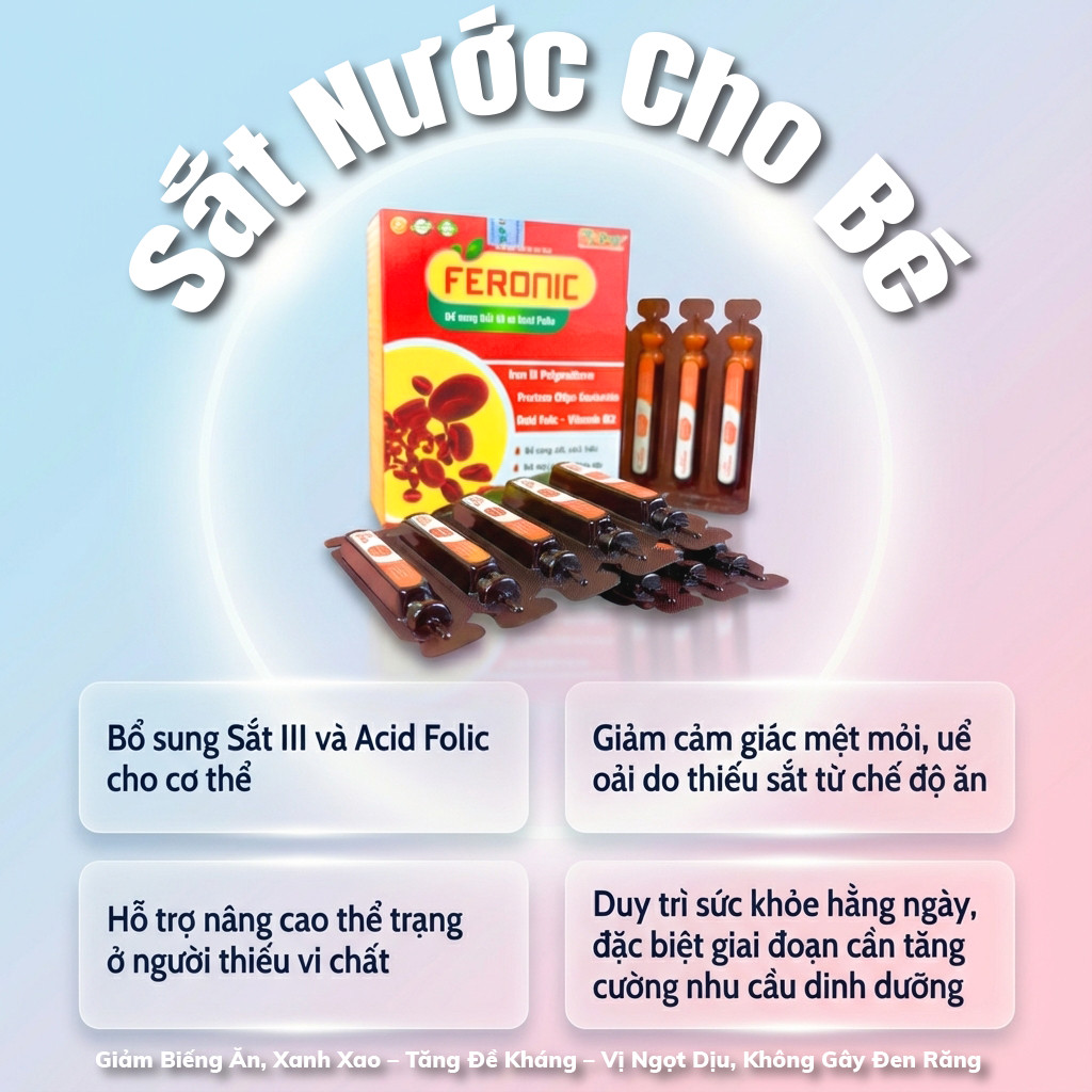 Sắt Nước Feronic Ống Uống – Vị Ngon, Không Tanh, Dễ Uống – Bổ Sung Sắt ...