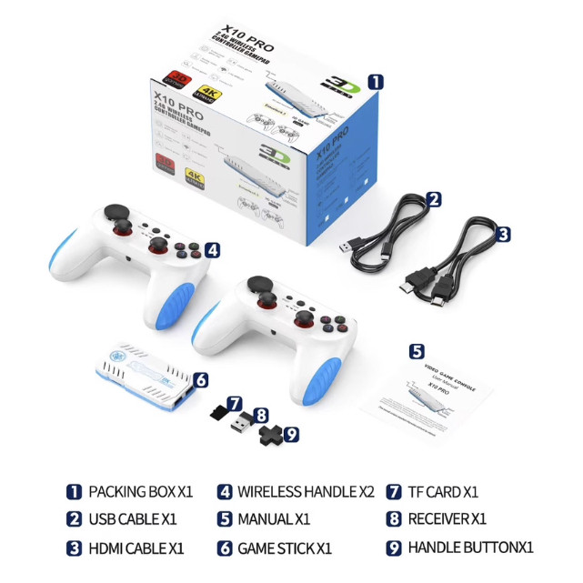 Game Stick Vàng X9 2024 Chip S905X3 4K nâng cấp game stick đỏ 3d máy ...