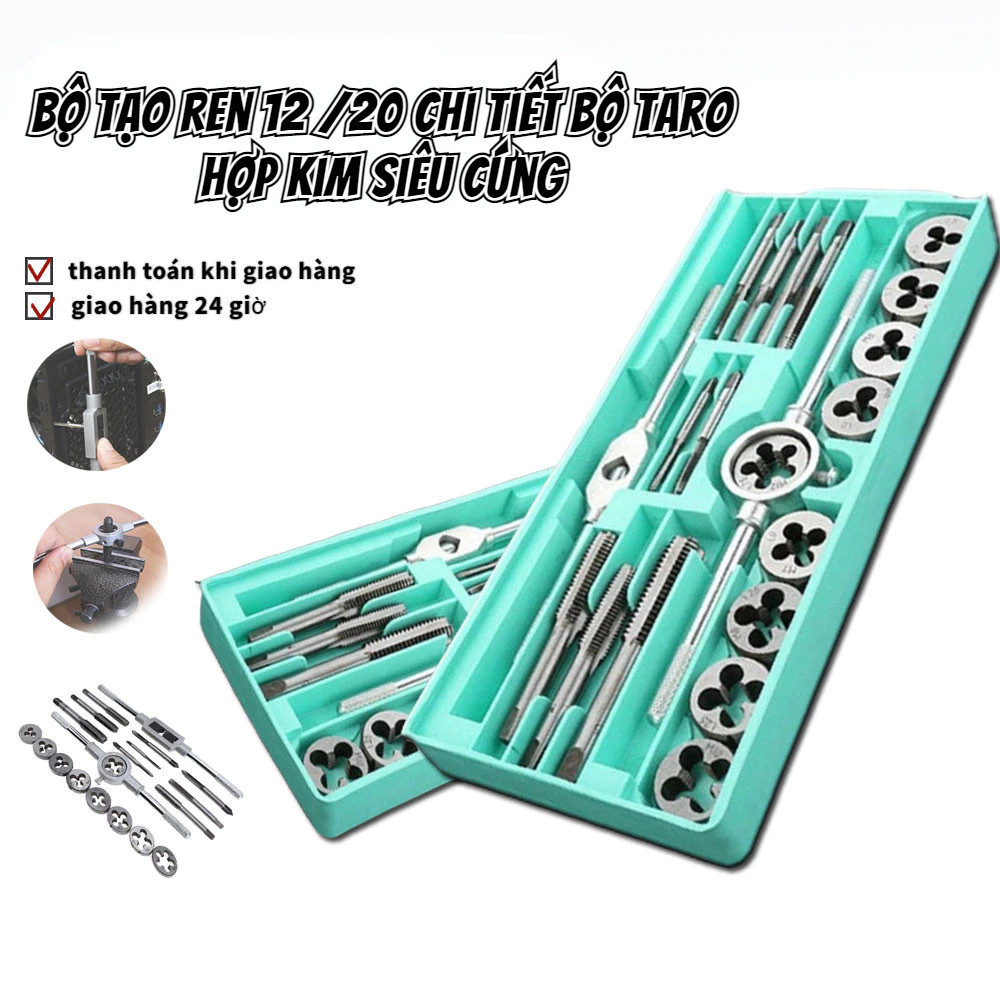 Bộ khai thác cacbua xi măng 20 chi tiết, bộ ren chất lượng cao M3-M12 ...