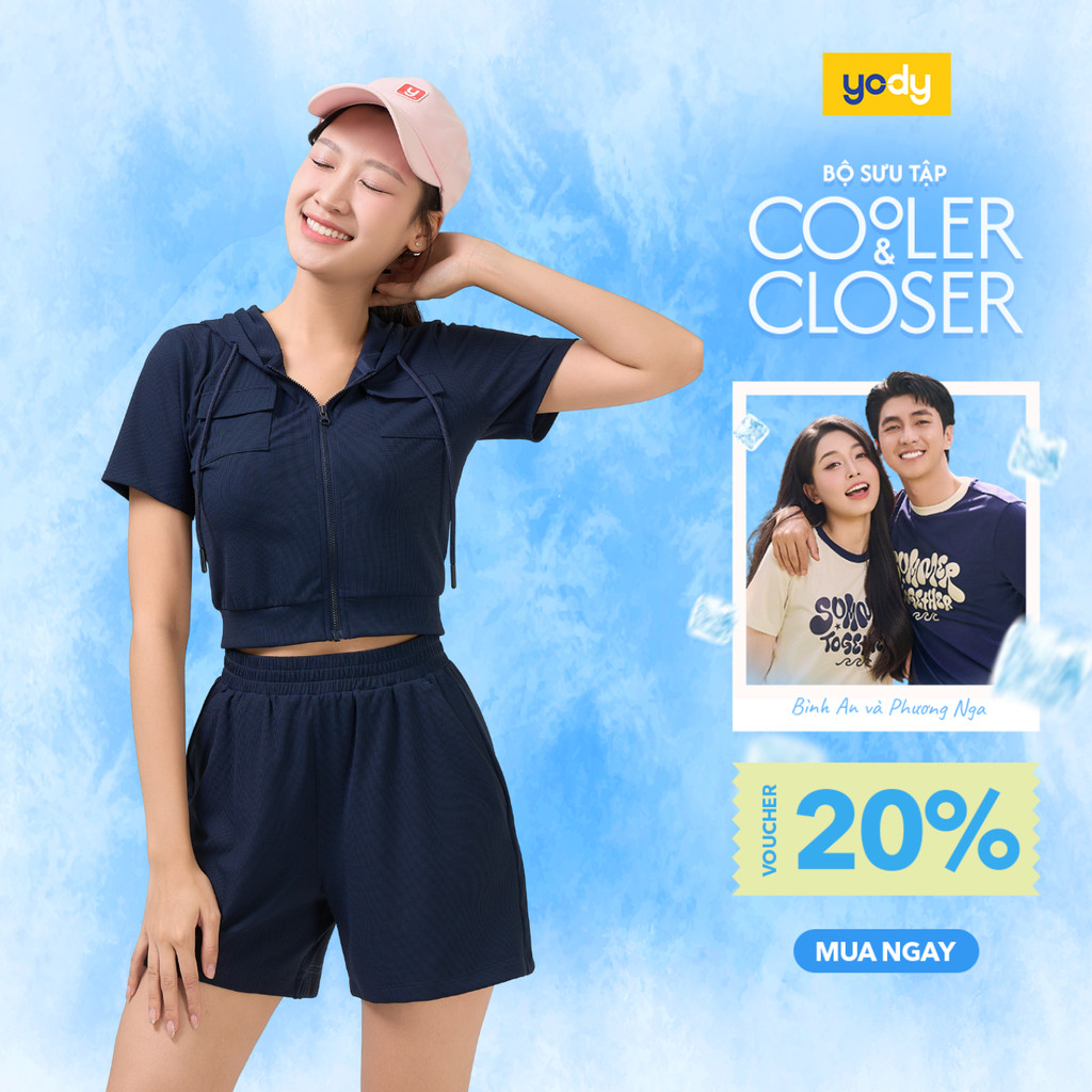 🔥🔥[SALE] Set đồ nữ YODY bộ đồ áo croptop quần short, phối túi hộp, có ...