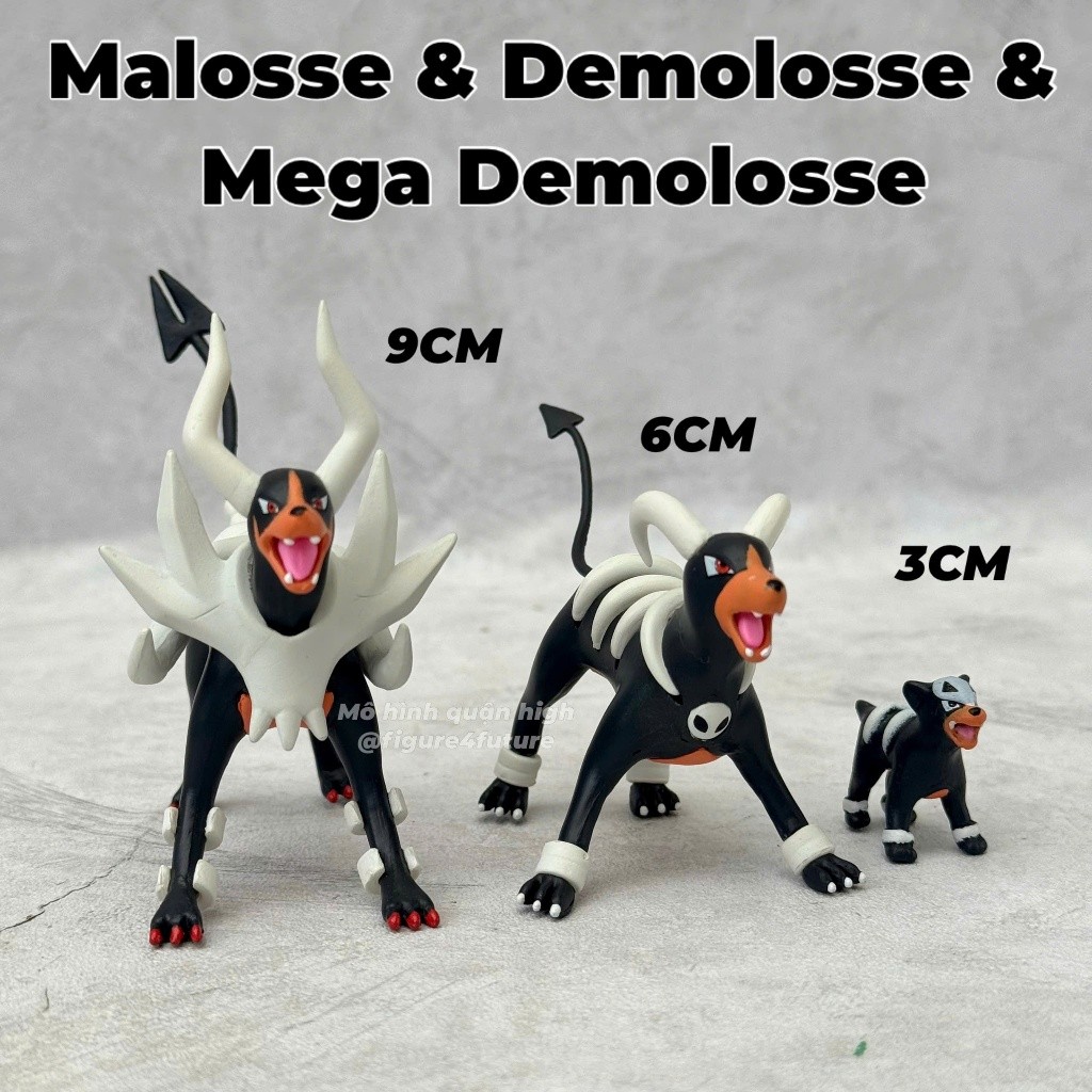 Mô hình Pokemon scale 1/20 world bộ 3 pokemon Houndoom - Malosse ...