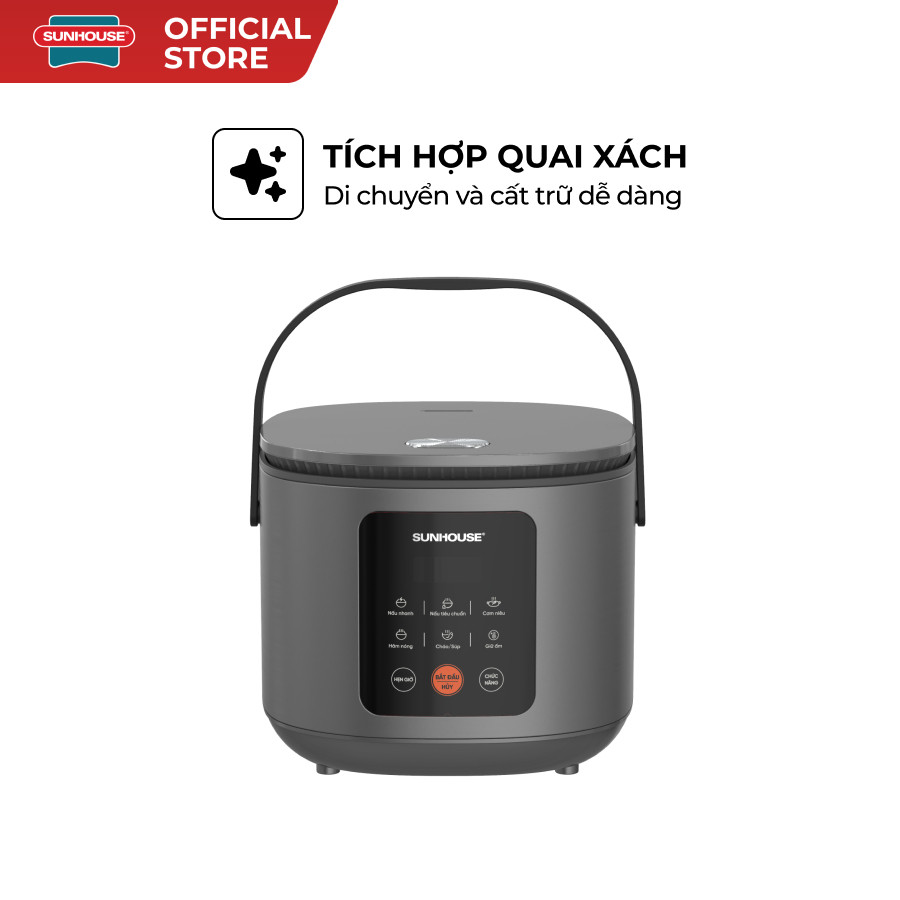 Nồi Cơm Điện Tử 1.5L 700w SHD8825 Sunhouse, Lồng Nồi Chống Dính, Hẹn ...