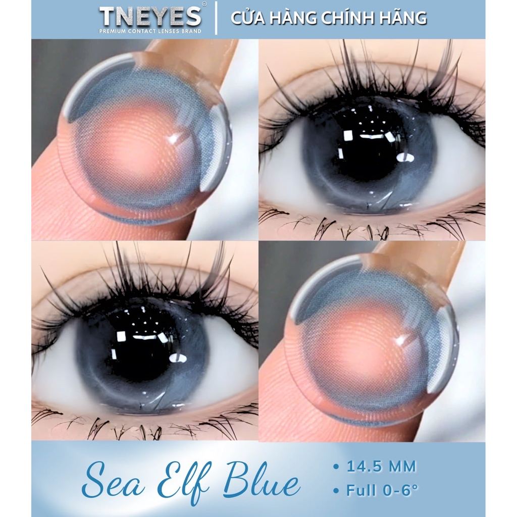 [CÓ CẬN] TNEYES LENS Kính Áp Tròng Xanh Douyin Filter Sea Elf Blue Size ...