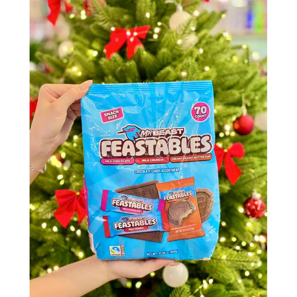 GÓI LỚN MIX 3 LOẠI CỦA MỸ socola mrbeast FEASTABLES CHOCOLATE CANDY ...