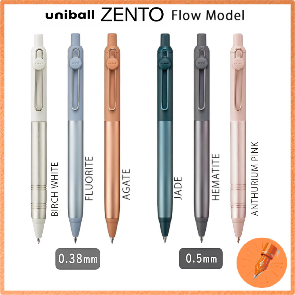 ZENTO Uniball Flow Model Water-based Ballpoint Pen Uni-Ball Original ...