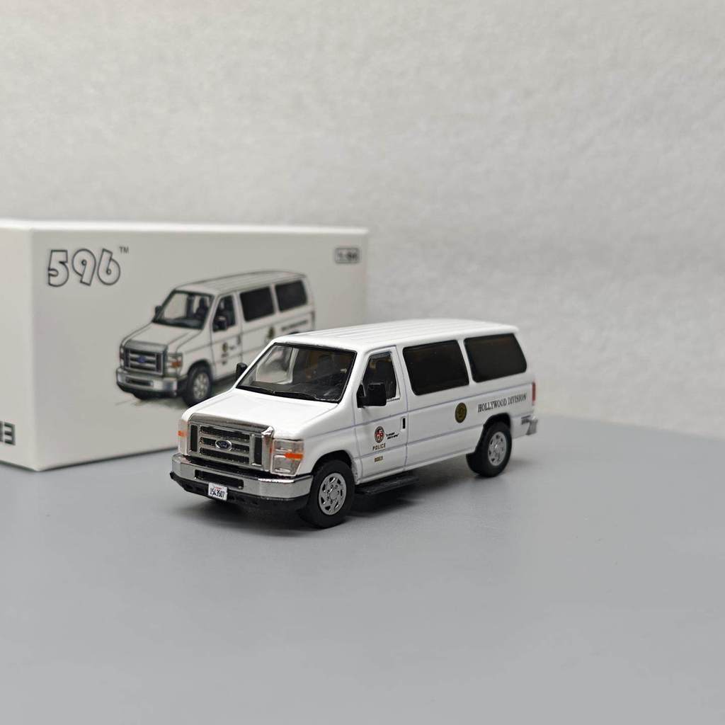 596 1: 64 Ford E-Series Vans LAPD LAPD Hợp Kim Xe Mô Hình Quà Tặng ...