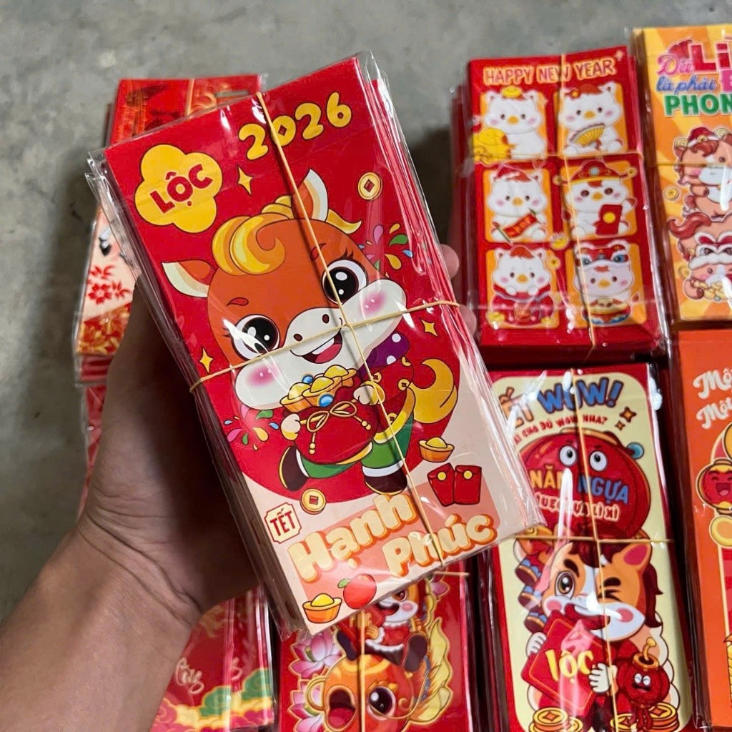 GIÁ SỈ Set 30, 50, 100 Bao Lì Xì Tết Bính Ngọ 2026, MIX NHIỀU MẪU MẦU ...