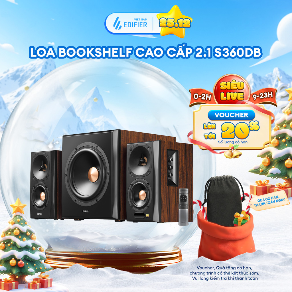 Loa Bookshelf Cao Cấp EDIFIER S360DB - Hệ Thống Loa 2.1 - Công Suất ...