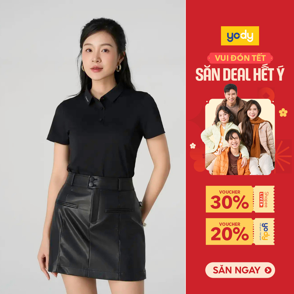 Áo Polo Yody Nữ cổ không đường may co giãn kiểm soát mùi cơ thể thoải ...