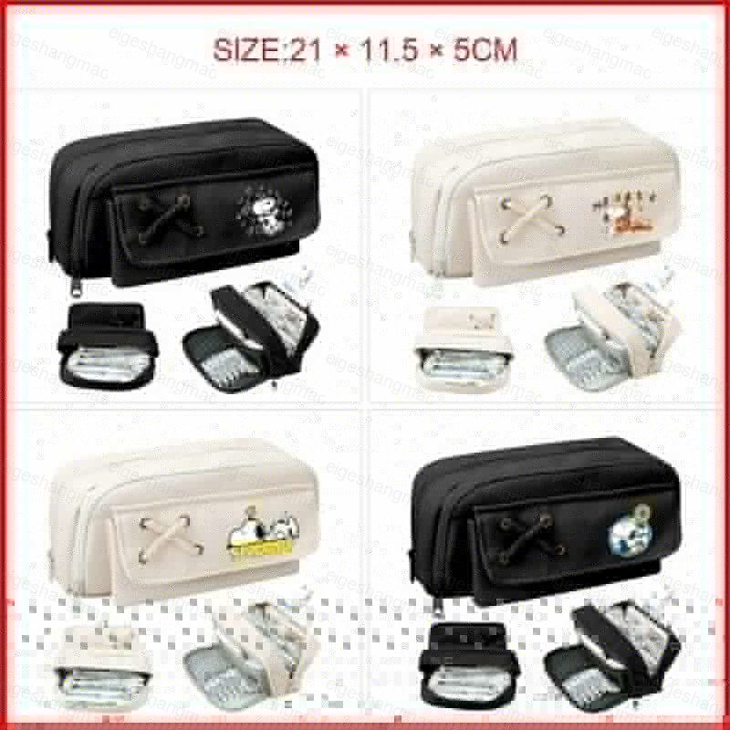 MG1 Snoopy Anime Canvas Pencil Case Sinh Viên Bút Chì Lưu Trữ Dung Tích ...