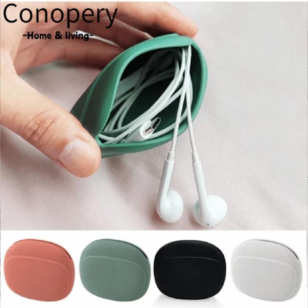 Hộp lưu trữ tai nghe CONOPERY, Tai nghe Mini silicon, Túi cáp dữ liệu ...